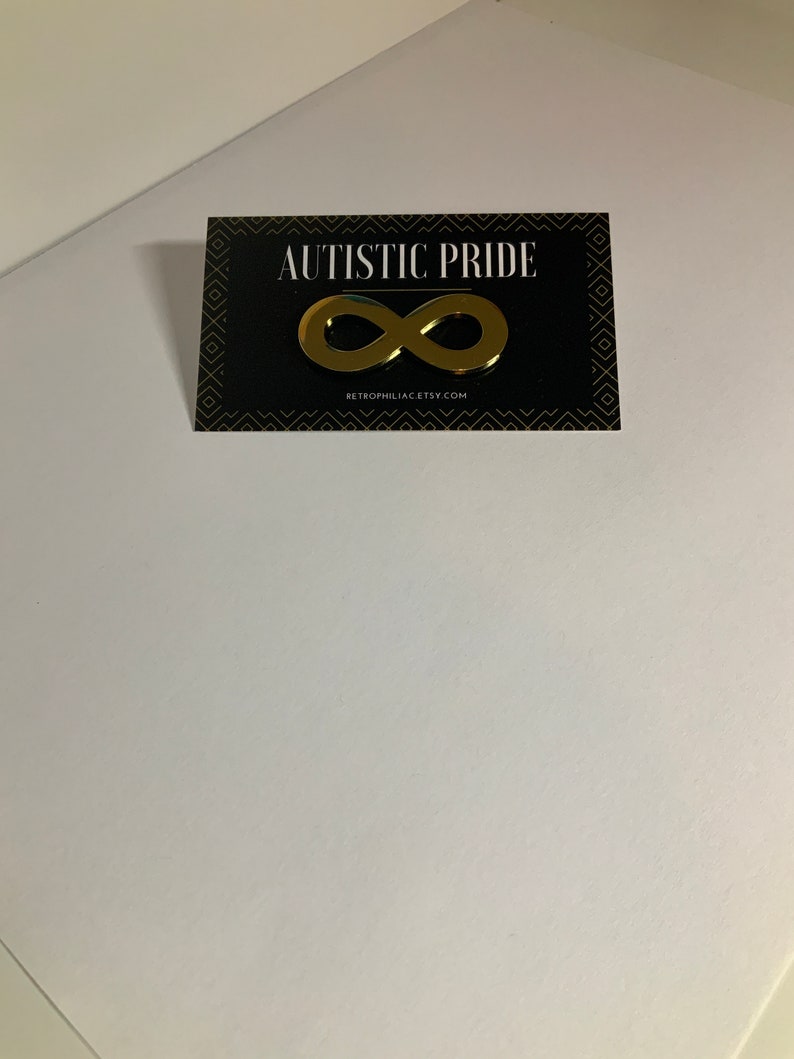 Autistic Pride 1.5 Inch Infinity Gold Enamel Pin Brooch Autism - Etsy