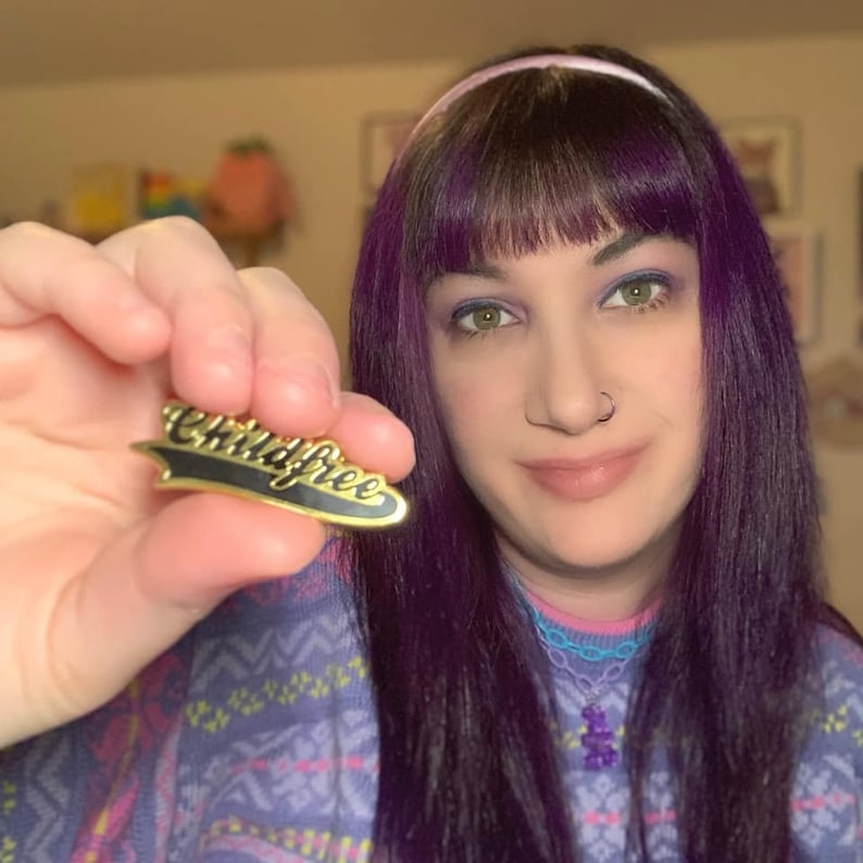 Childfree Pin Childfree Enamel Pin Birth Control Pin | Etsy