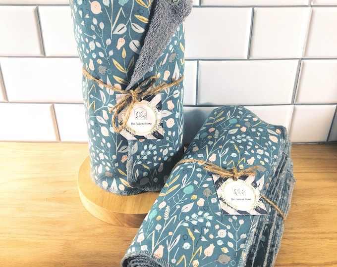 Un Reusable Paper Less Towels - Meadow Flowers //reusable Paper Towels ...