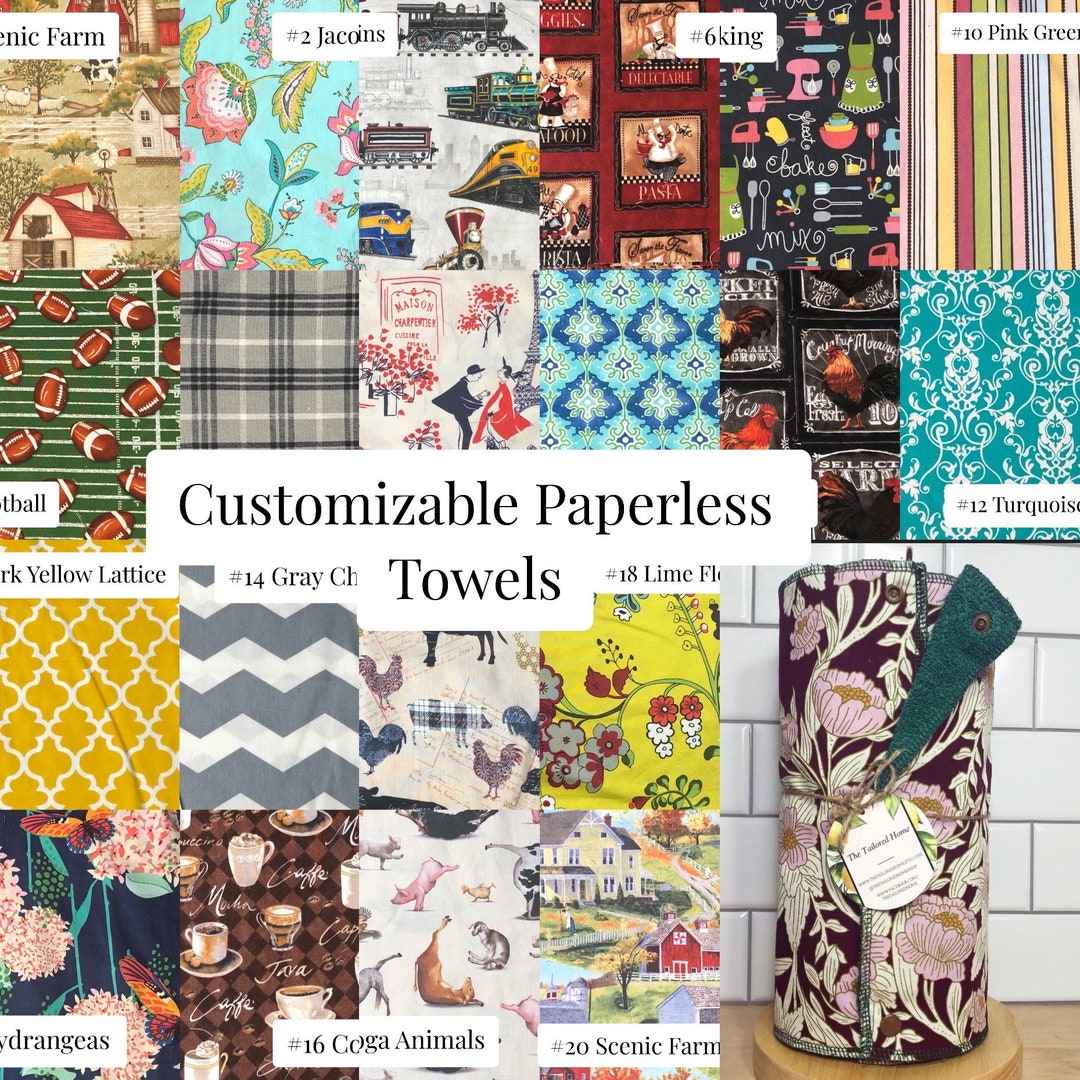 Reusable Snapping Paperless Towels - Customize Your Set!!! - Etsy