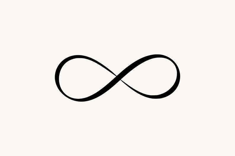 Infinity-Symbol SVG PNG: Minimale Schleife Line Art für Cricut ...