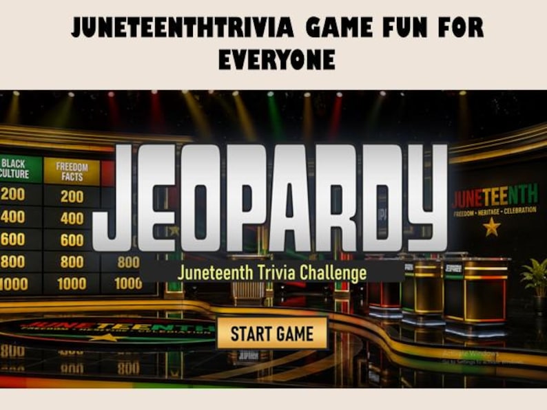 Juneteenth Trivia Game Powerpoint | Black History Quiz Activity ...