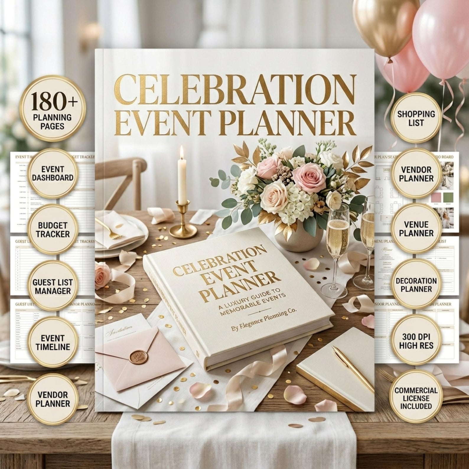 Celebration Event Planner | Party Organizer, Checklist, Budget, Guest ...