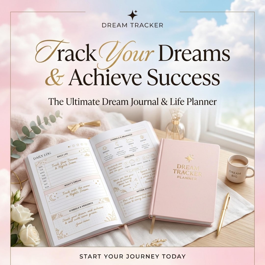 Dream Tracker Planner Printable | Goal Setting Journal, Habit Tracker ...