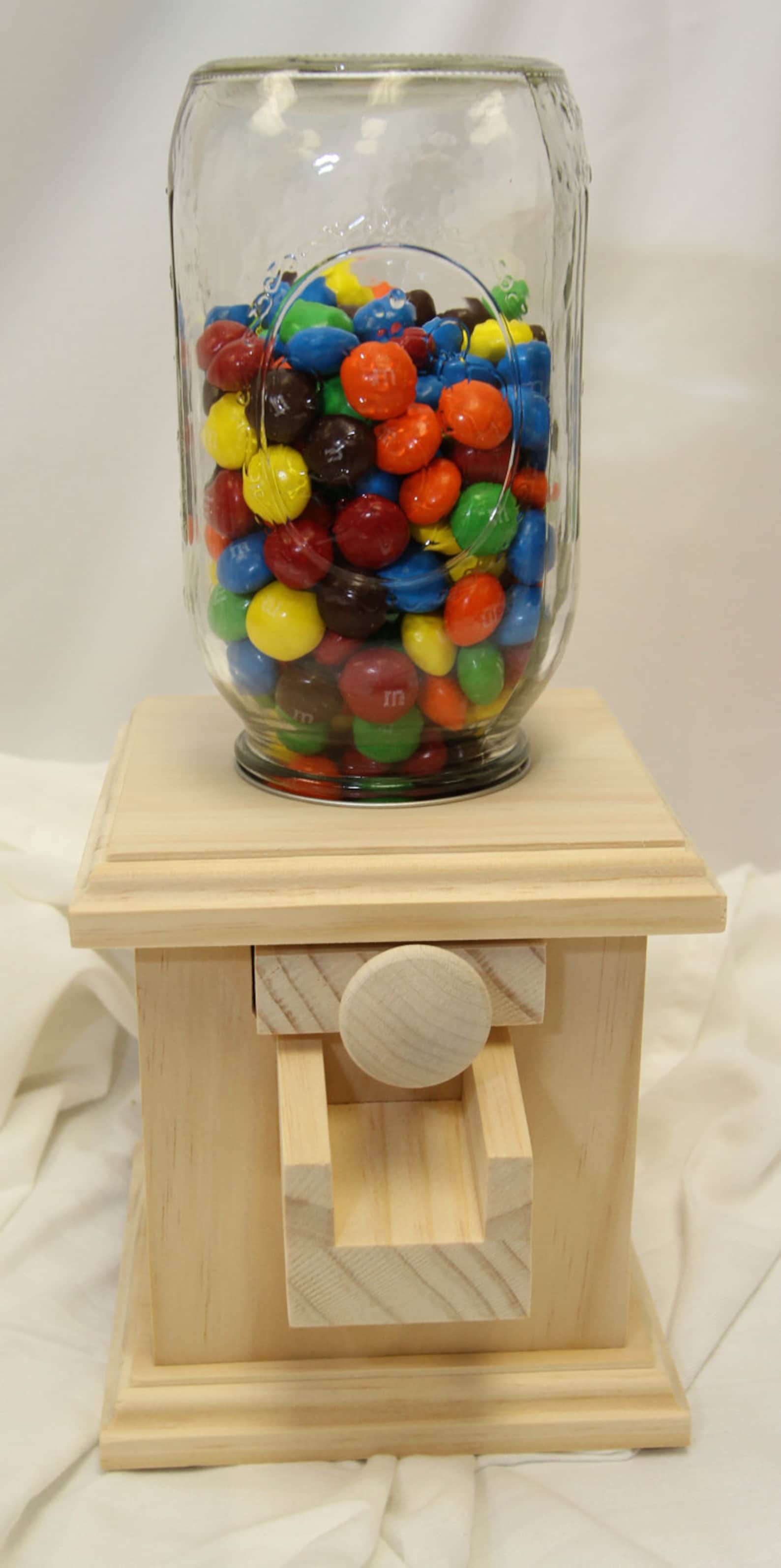 Natural Wood Hand-made Wood Candy Dispenser M&M Peanut | Etsy