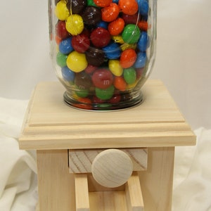 Natural Wood - Hand-made Wood Candy Dispenser - M&M® Peanut Skittles ...