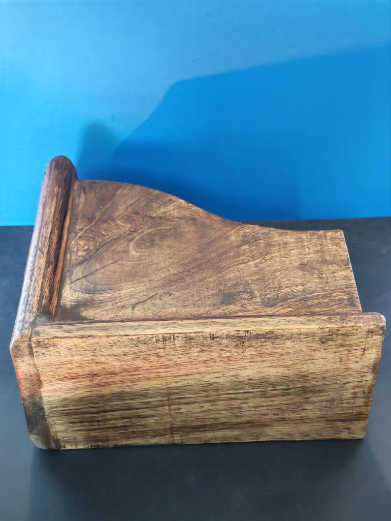 Vintage Solid Oak Letter Rack | Two-tier Desk Sorter, Metal Inlay ...