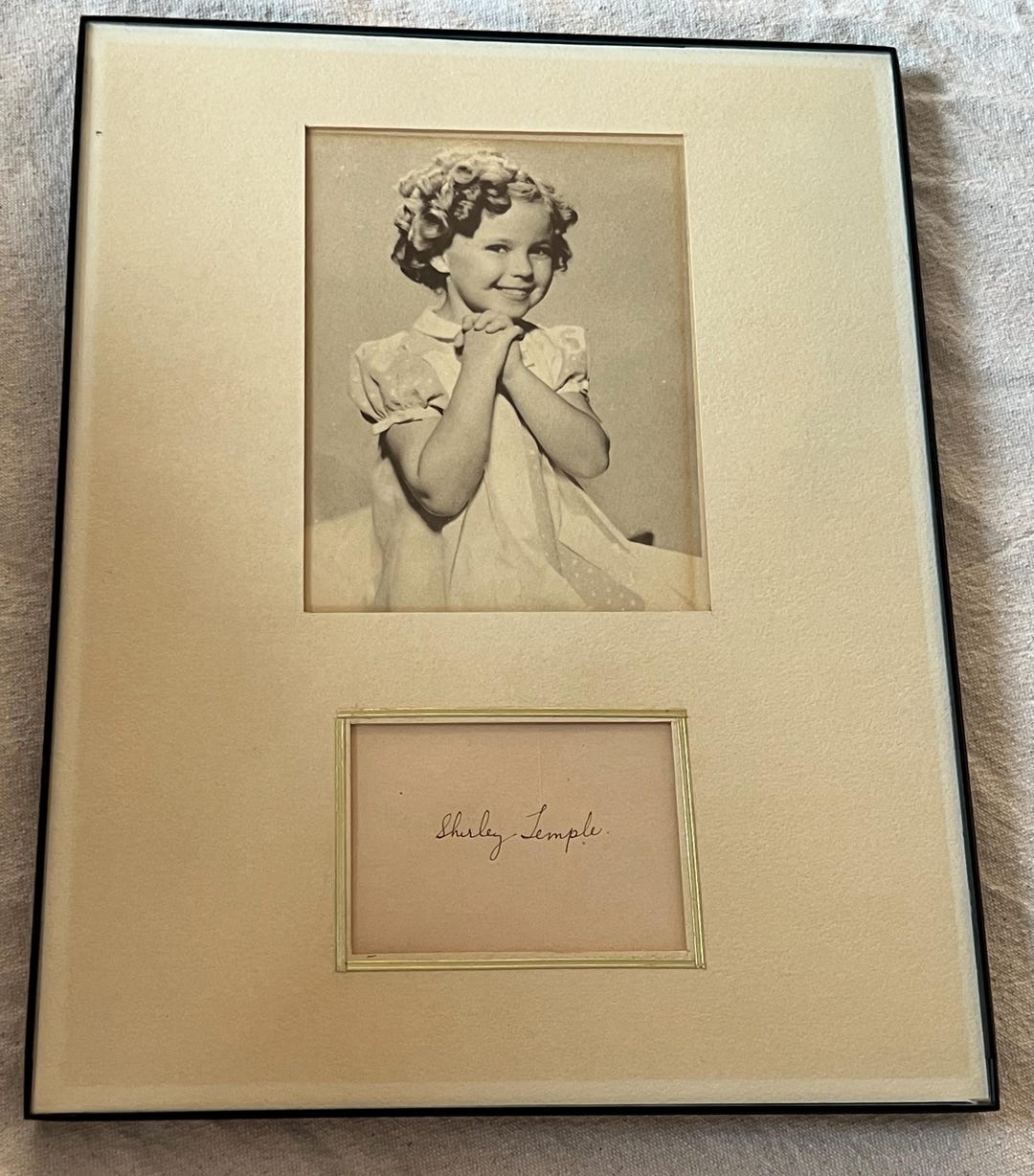 Shirley Temple Autograph and Photo Framed 1930s Vintage Antique - Etsy