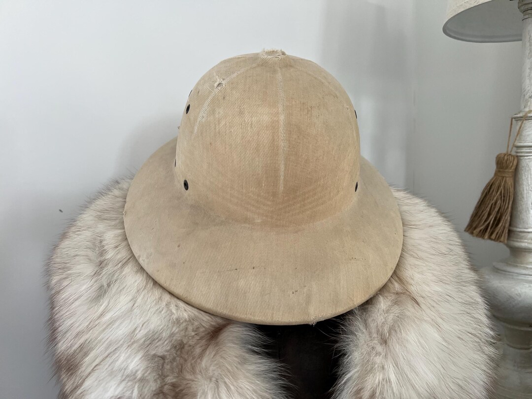 Vintage Pith Helmet Mens Hat Safari British Haberdashery Antique - Etsy