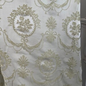 Vintage Upholstery Fabric French Damask Shabby Celadon Green Silk ...