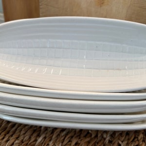 Ironstone Corn Dishes Porcelain White Sweet Corn Farmhouse Picnic ...