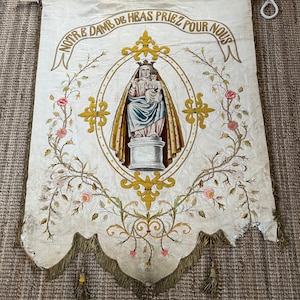 French Church Banner Religious Catholic Holy Mary Procession Banner ...