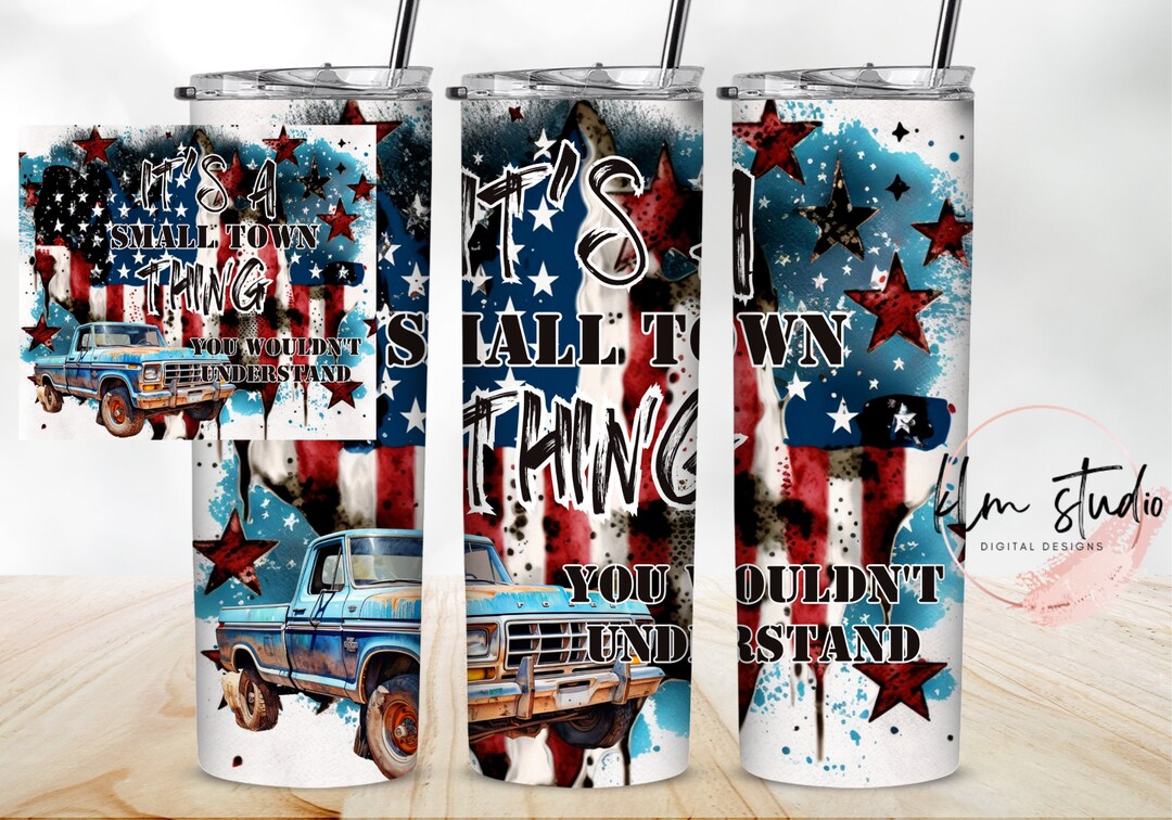 Small Town Thing Skinny Tumbler Wrap - Etsy