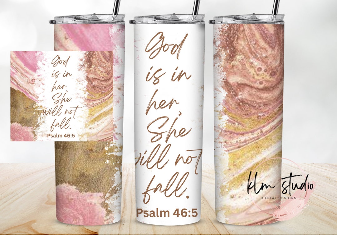 God is in Her, She Will Not Fall Skinny Tumbler Wrap - Etsy