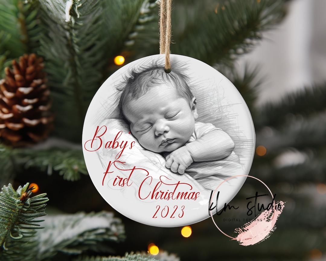 Baby's First Christmas, Ornament, PNG - Etsy
