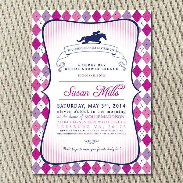 Off to the Races Invitation - Etsy