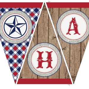 Pennant Banner County Fair-farm fall Navy Red | Etsy