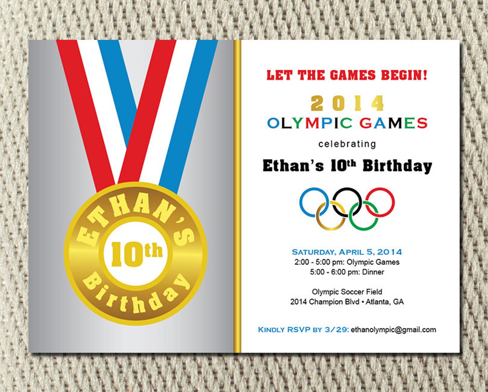 Go for the Gold Olympic Red White Blue Medal Summer - Etsy