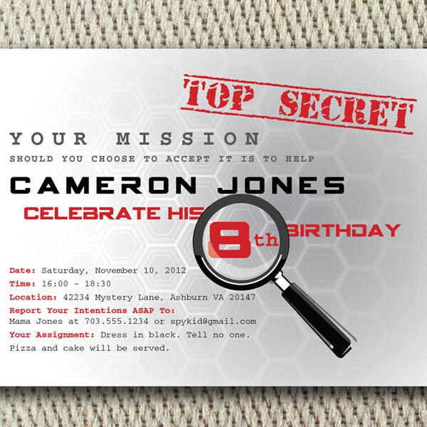 Secret Agent Party - Etsy