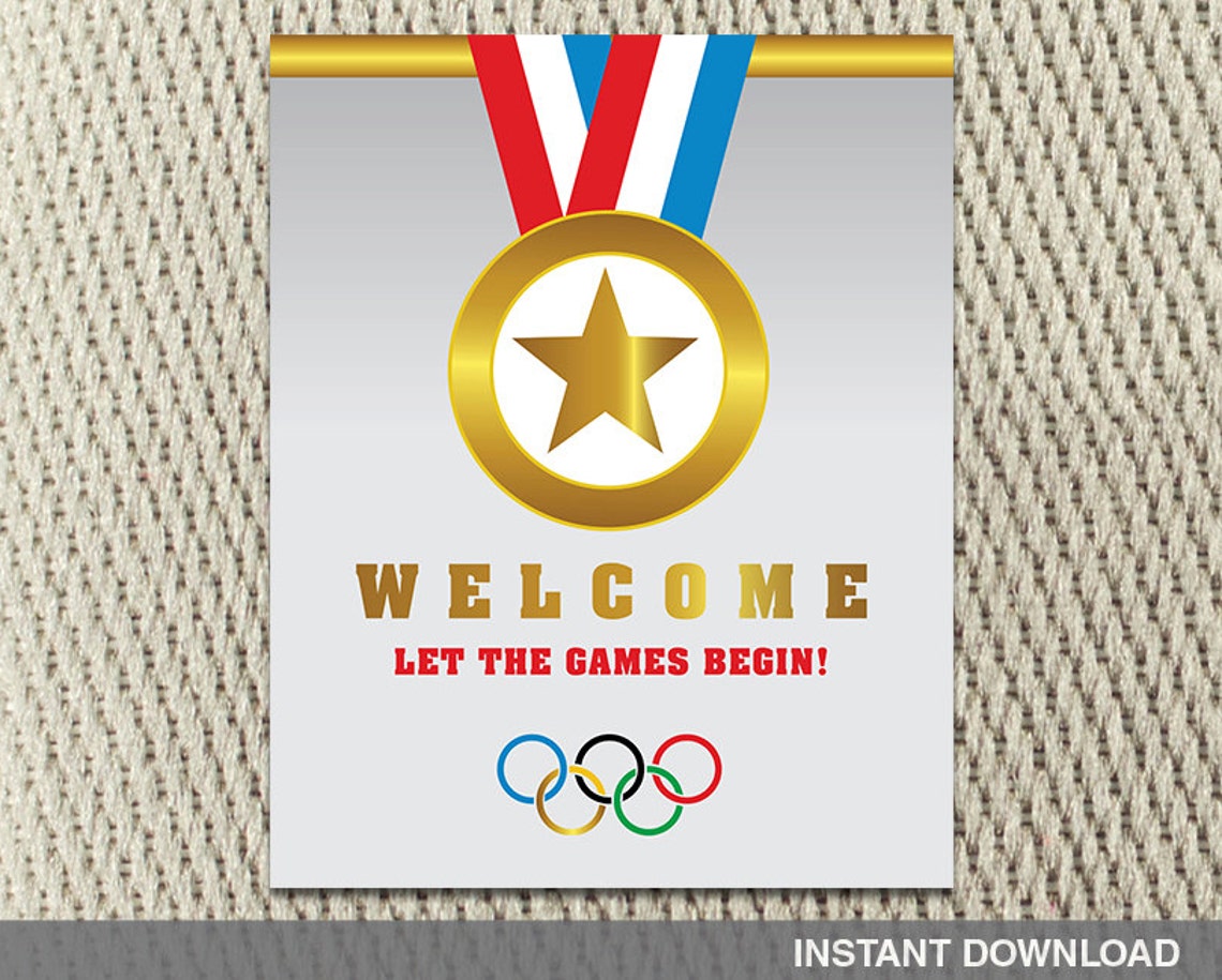 16x20 Poster Go for the Gold Olympic-red White Blue - Etsy