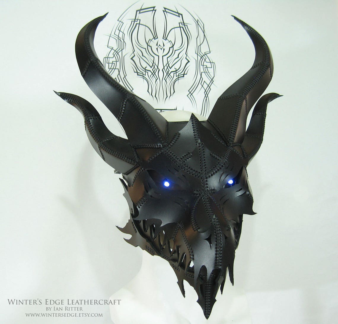 Made-To-Order Dragon Mask V3 Demonic Variant with moving jaw | Etsy