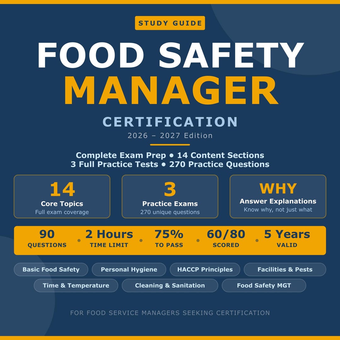 Servsafe Manager Study Guide 2026 | Food Safety Manager Exam Prep ...
