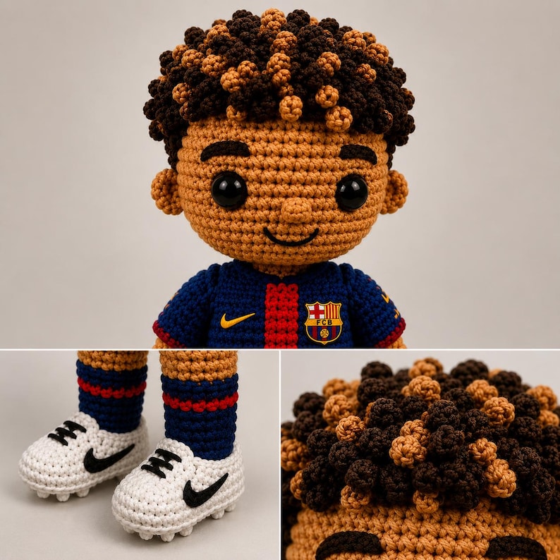 Lamine Yamal Crochet Pattern PDF Amigurumi Soccer Player Pattern ...