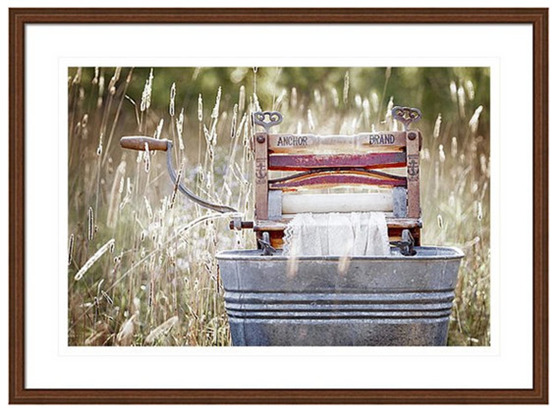 Rustic Laundry Room Decor, Antique Wringer Washer, Clothes Wringer ...
