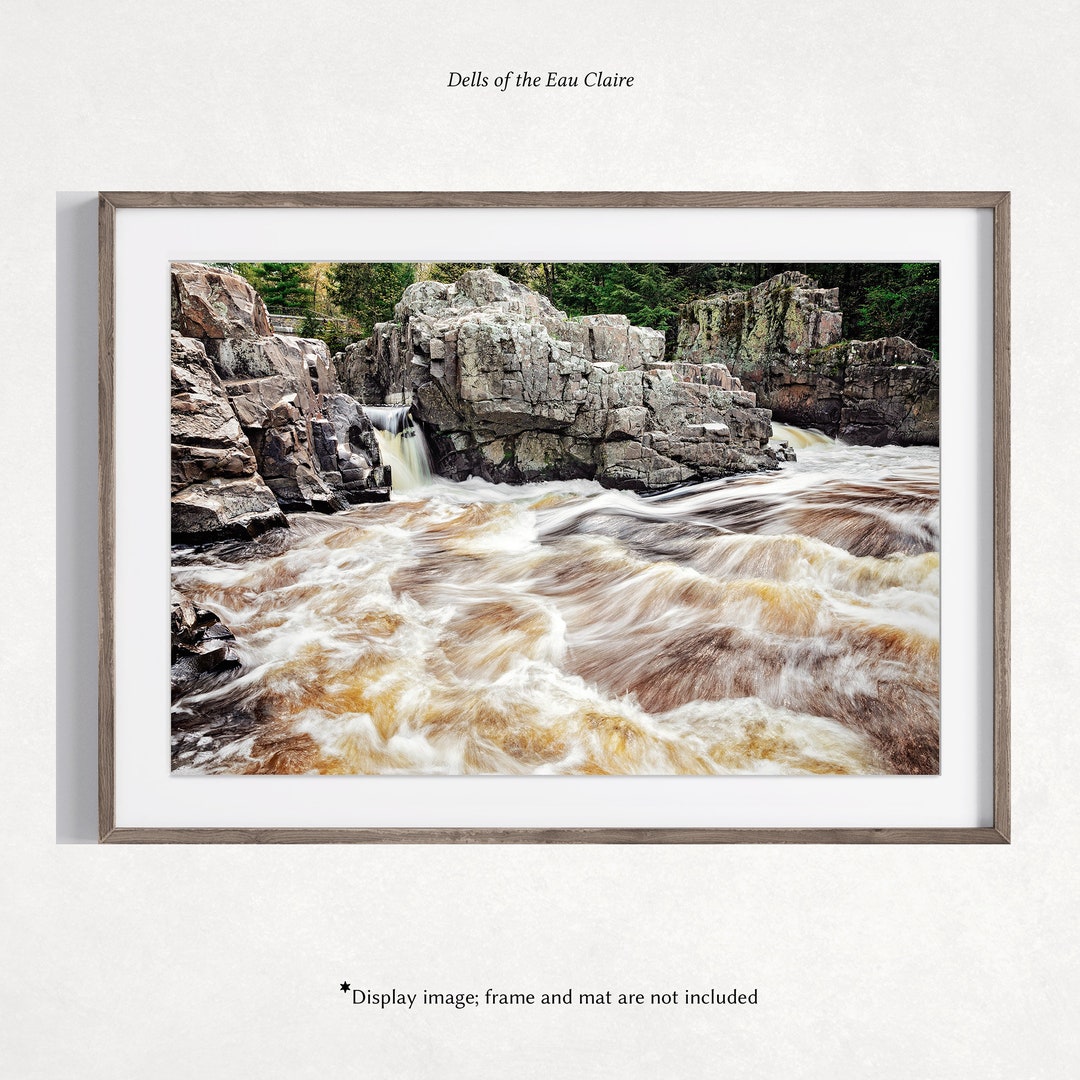 Dells of the Eau Claire Waterfall Photographic Print, Wisconsin ...