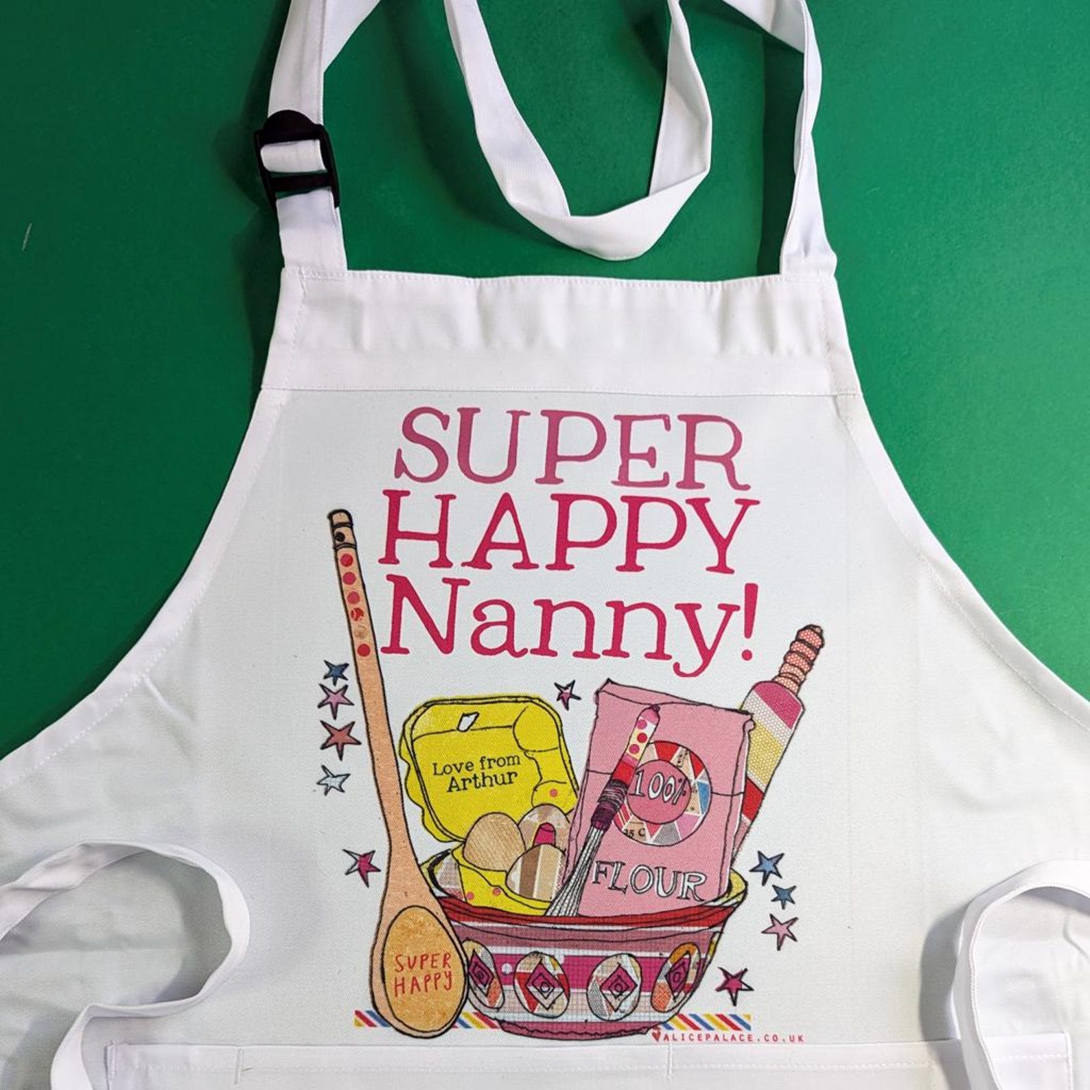 Personalised Super Happy Nanny Apron - Etsy