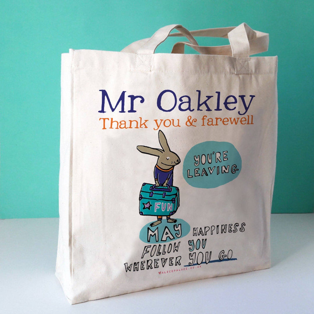 Personalised Leaving Bag, Goodbye, We'll Miss You - Etsy