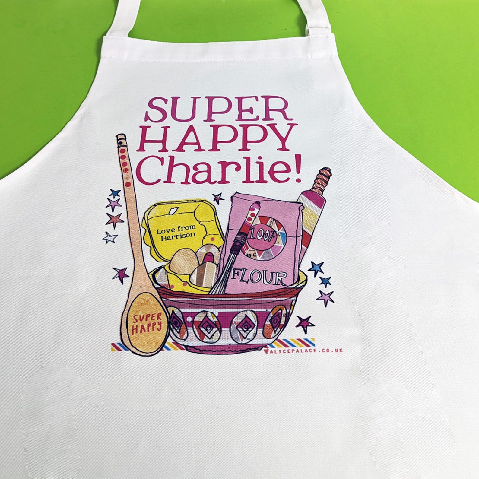 Personalised Super Happy Nanny Apron - Etsy