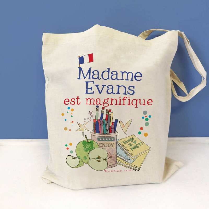 Tote Bag French Teacher - Etsy UK