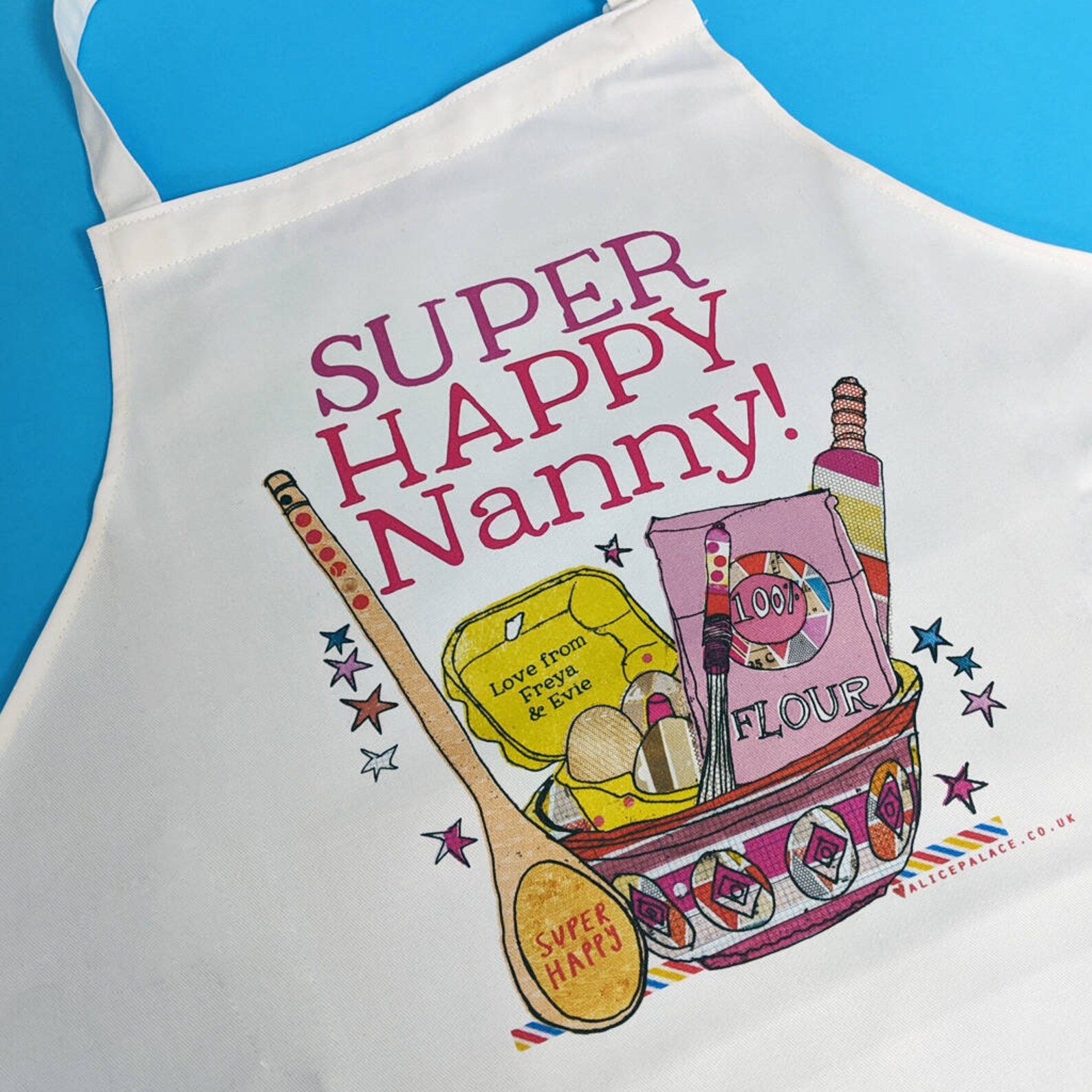 Personalised Super Happy Nanny Apron - Etsy
