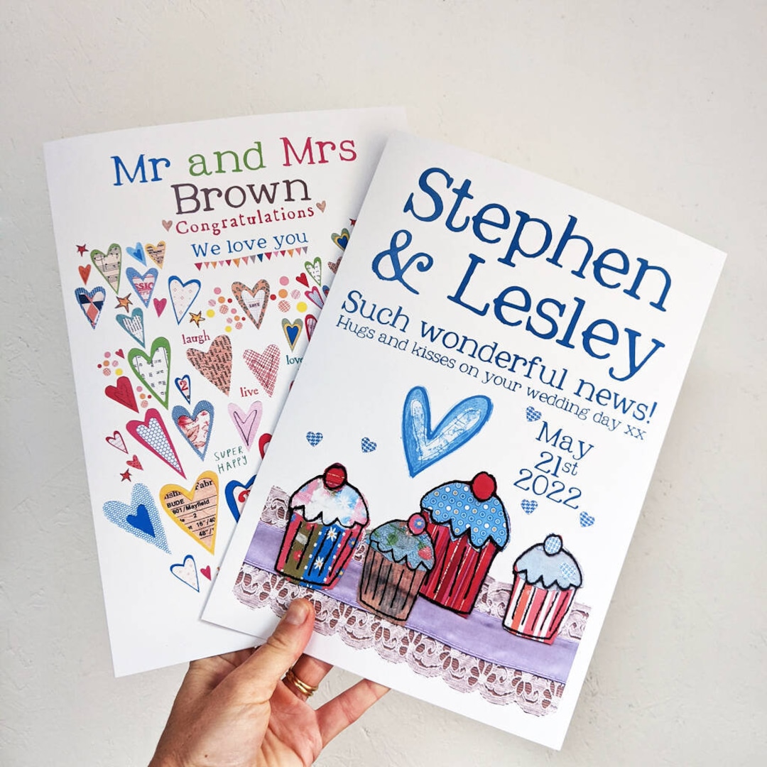 Personalised Big Wedding Card - Etsy