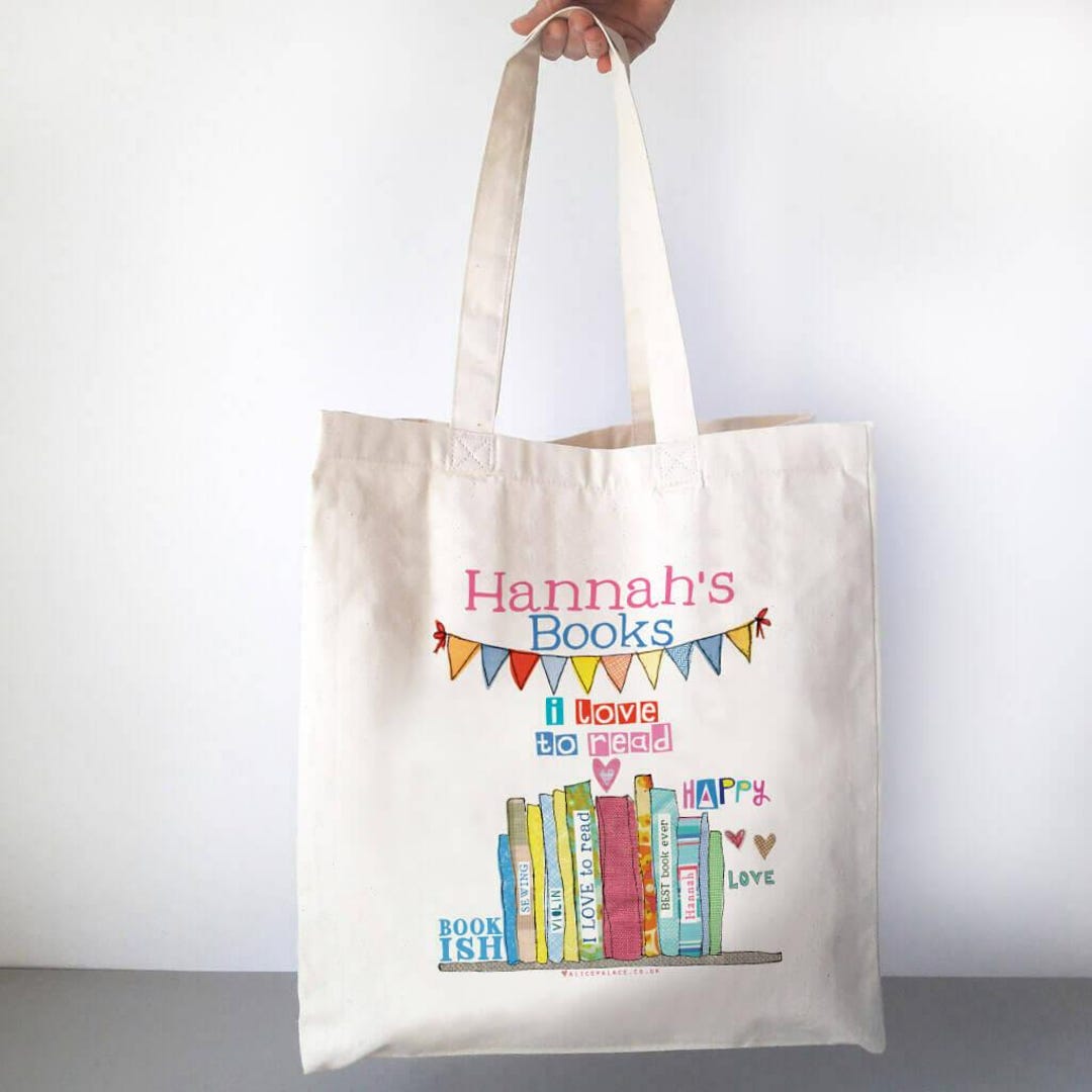 Personalised Love to Read Book Bag - Etsy
