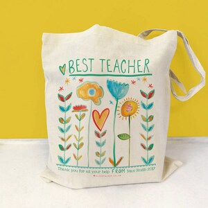 Best Teacher Bag Teacher Thank You Tote Thank You Teacher | Etsy