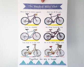 Family Bikes Personalised Print, Cycling Family Name Sign, New Home ...