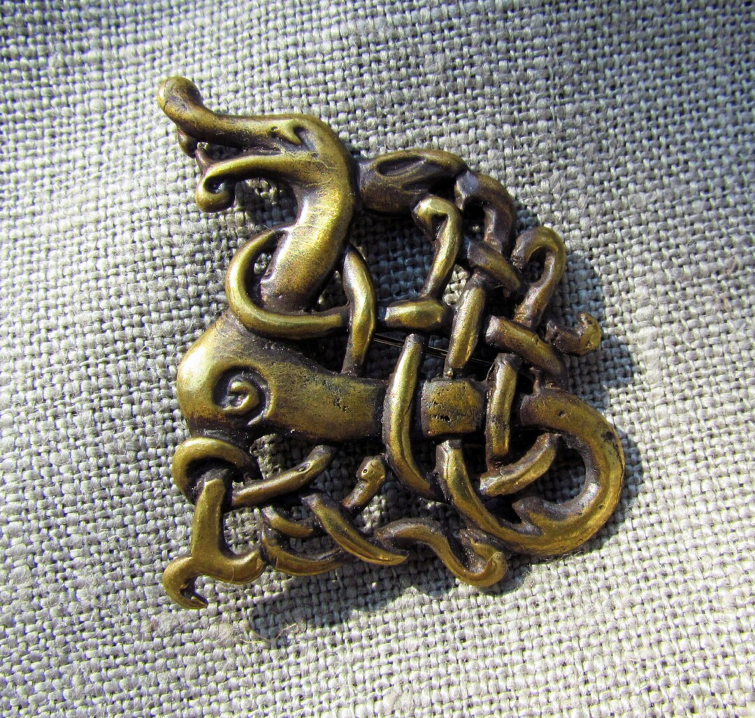 Urnes Serpent Brooch - Etsy