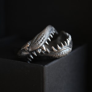 Cheshire Cat Smile, Two Part Ring, Sterling Silver - Etsy