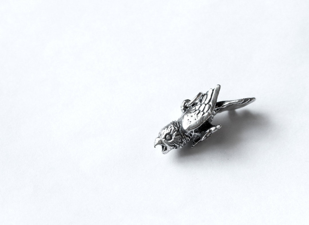 Angry Parrot Sterling Silver Charm - Etsy