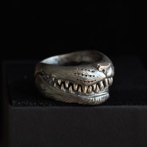 Cheshire Cat Smile, Two Part Ring, Sterling Silver - Etsy