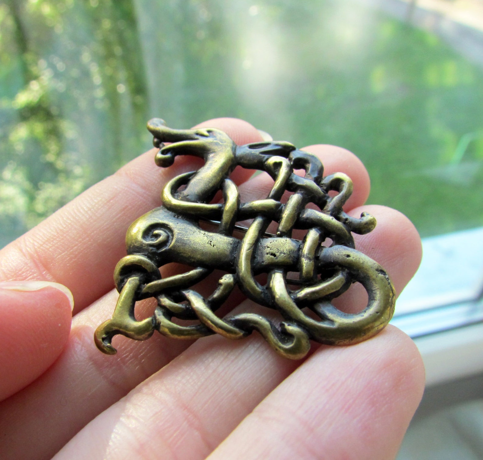 Urnes Serpent Brooch - Etsy
