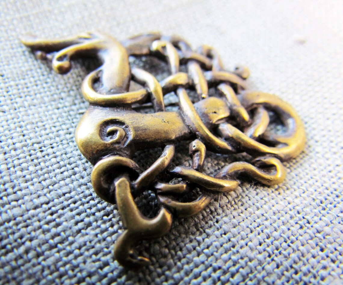 Urnes Serpent Brooch - Etsy