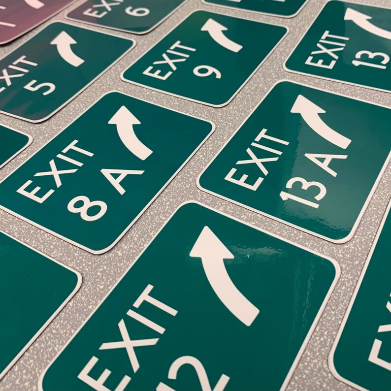 New Jersey Turnpike Exit Sign Magnet | NJ Magnet - Etsy