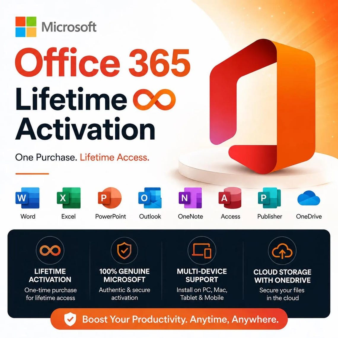 Office 365 Professional Plus 2026 | Lifetimeactivation | 5 Devices | by ...