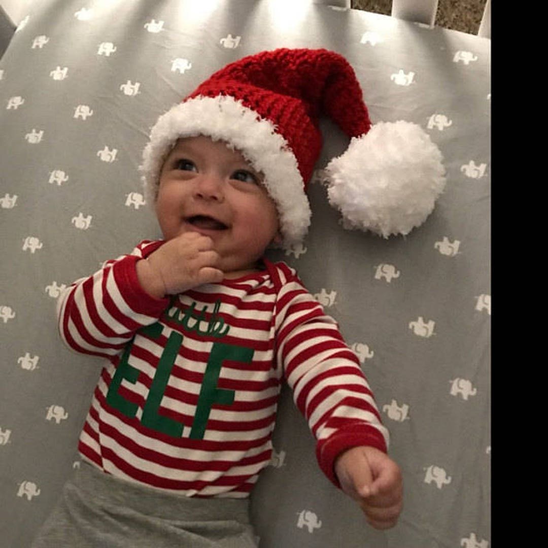 Crochet Baby Hat ,baby Christmas Hat,baby Santa Hat, Baby Boy Santa ...