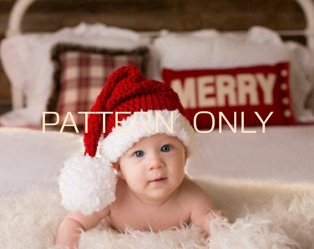 PATTERN Crochet Santa Hat PDF File Digital Download Pattern Newborn ...