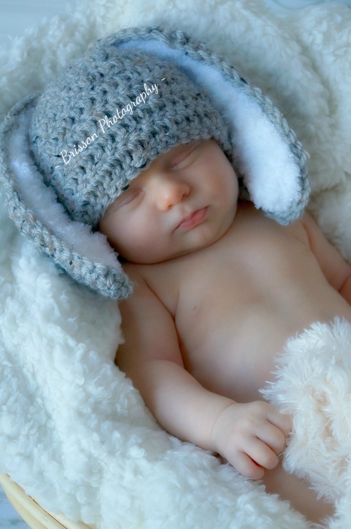 Baby Hat Bunny Rabbit Ears Photo Prop Diaper Cover Floppy Ear - Etsy