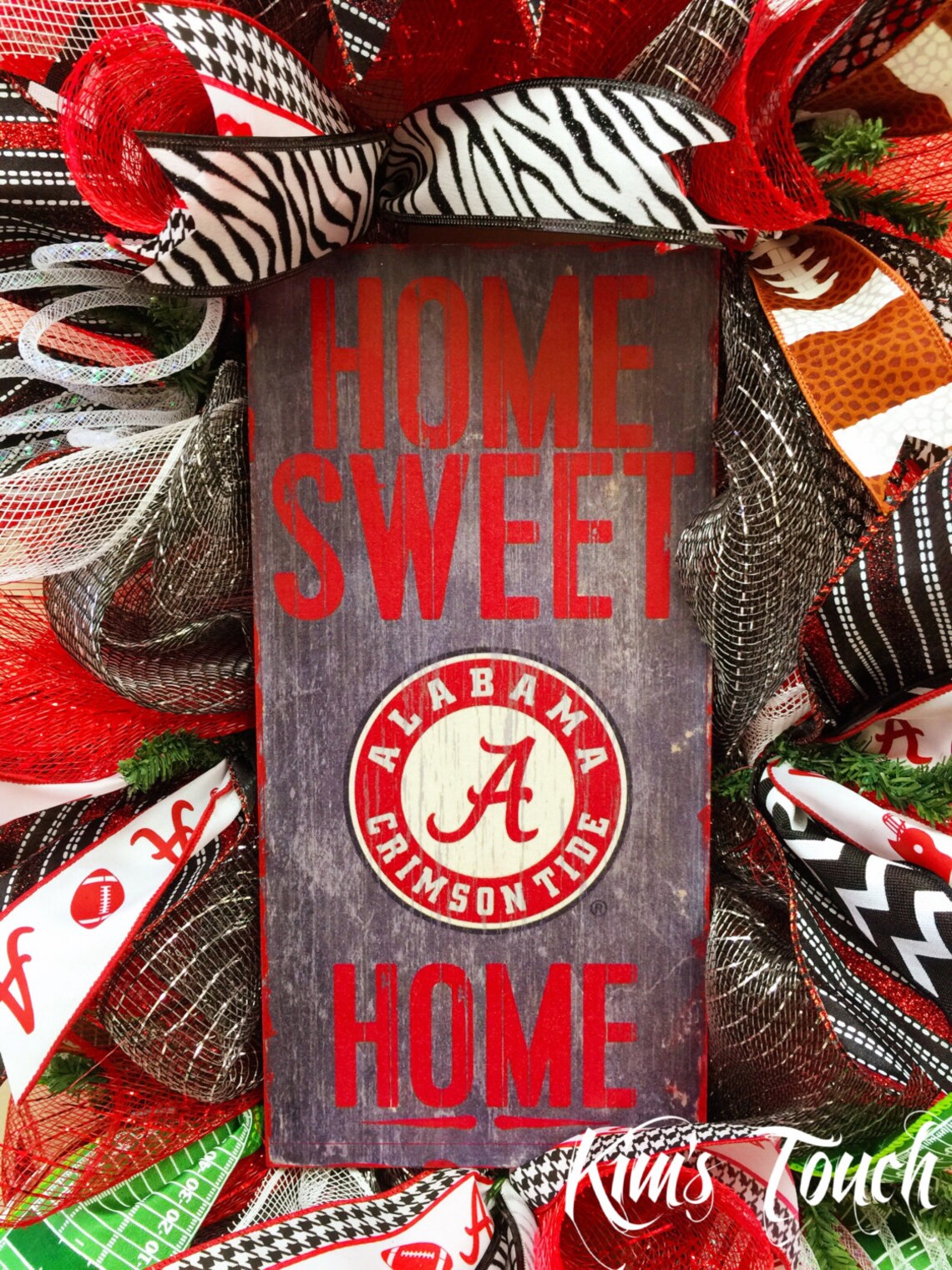 Deco Mesh University of Alabama Wreath,roll Tide Wreath, Bama Wreath ...